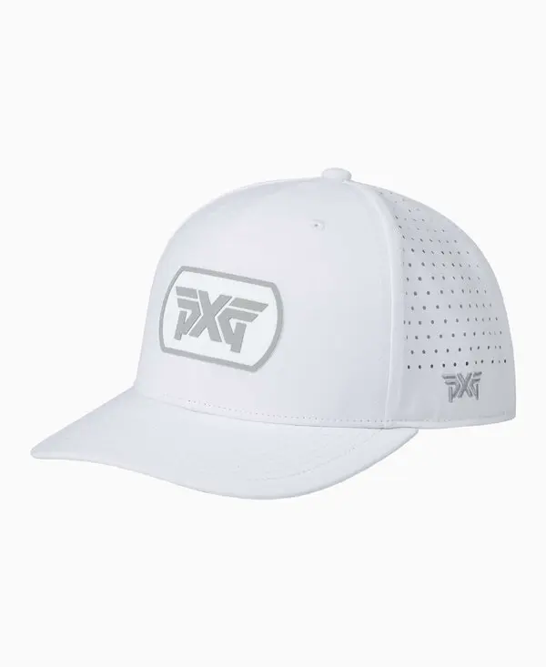 PXG Dog Tag 6-panel Snapback Cap - White/grey