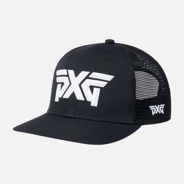 PXG Faceted Front Trucker Cap - Black