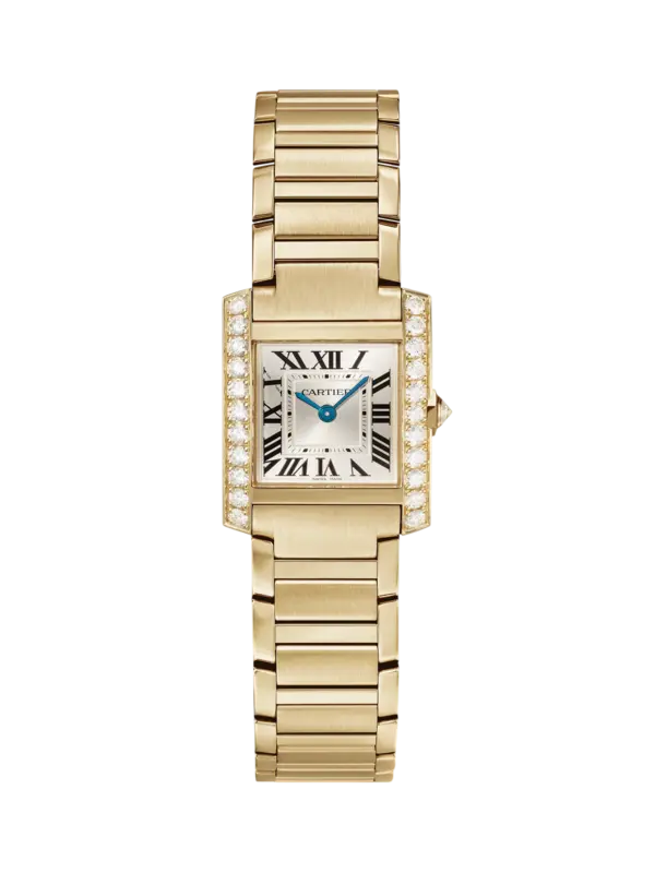 Cartier Tank Française 25.7mm Diamond Watch - Gold