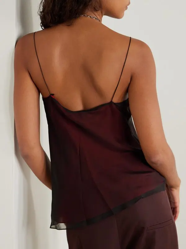 KALLMEYER Zia Draped Silk-voile Camisole