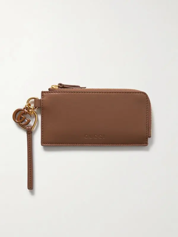 Gucci Leather Cardholder - Brown