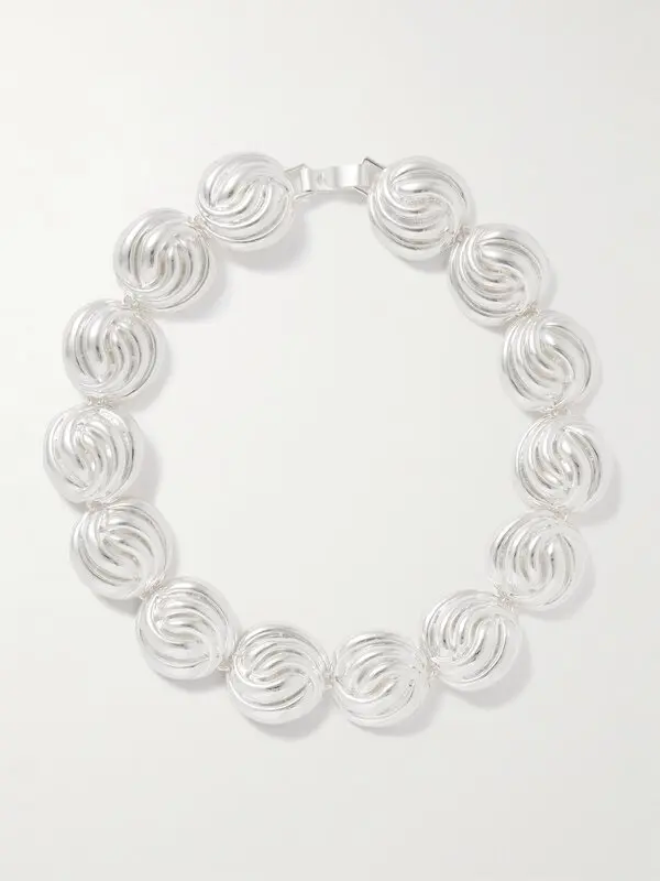 JULIETTA Knot Medallion Necklace - Silver
