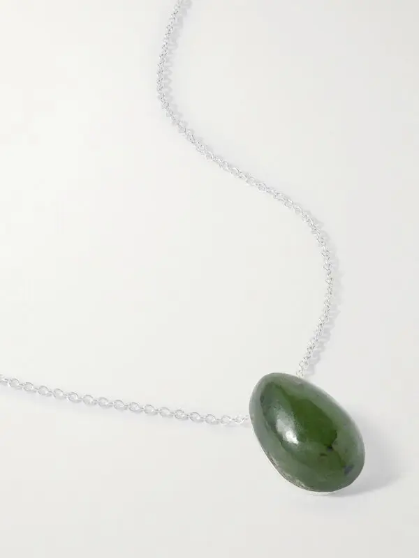 SOPHIE BUHAI Tiny Egg Pendant Necklace - Green