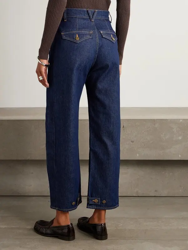 Veronica Beard Ryder High-rise Barrel-leg Jeans - Blue