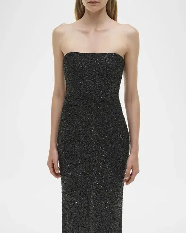 Simkhai Xyla Strapless Sequin Gown