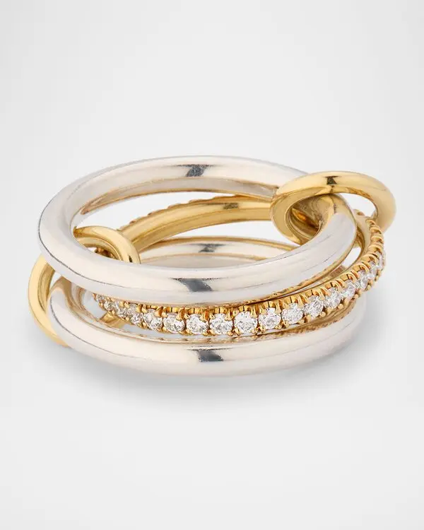 SPINELLI KILCOLLIN Libra Sg Petite 3-link Ring - Yellow Gold