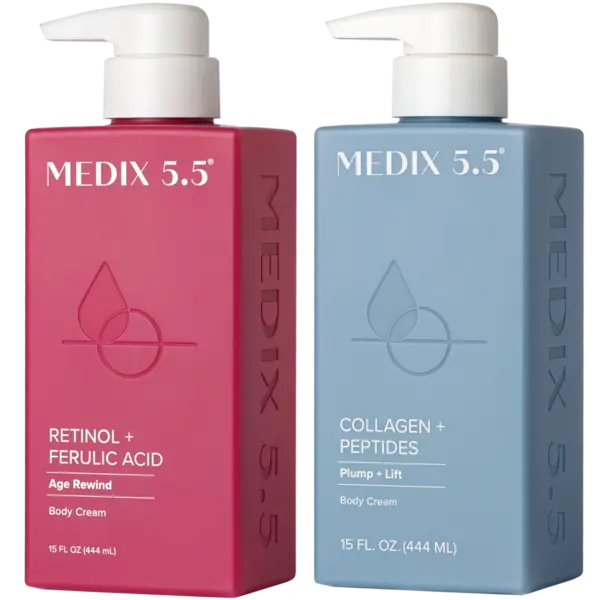 MEDIX 5.5 Retinol Body Lotion & Collagen Body Cream Moisturizer 2pc Set - One-color