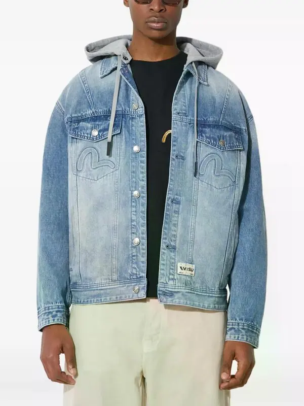 EVISU Hooded Denim Jacket