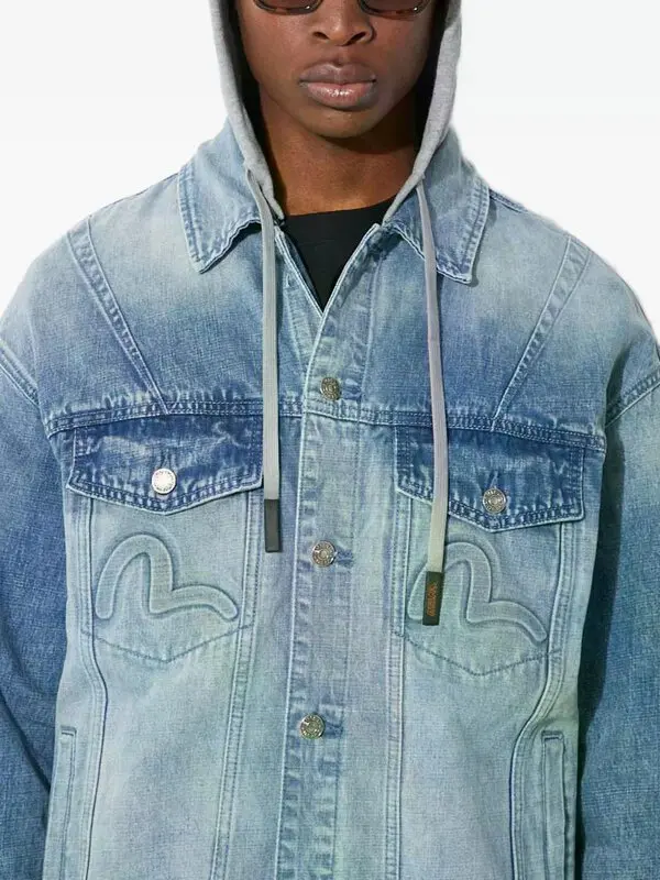 EVISU Hooded Denim Jacket