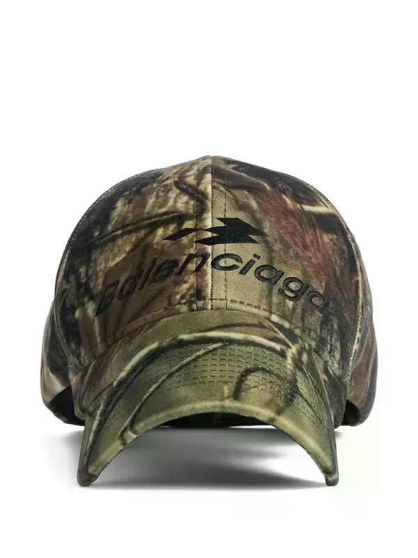 Balenciaga Camouflage-print Baseball Cap - Brown