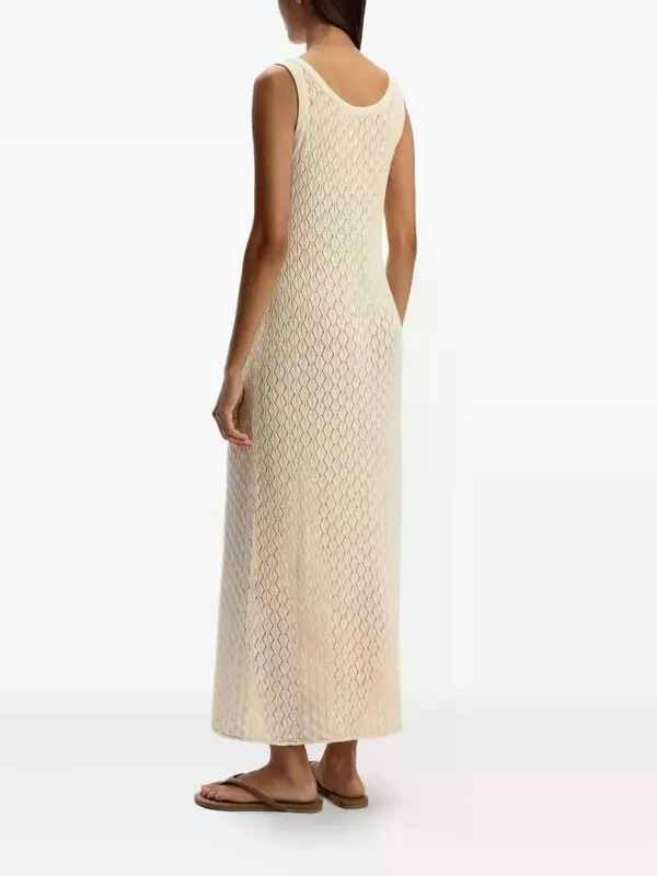 12 STOREEZ Pointelle-knit Scoop-neck Maxi Dress
