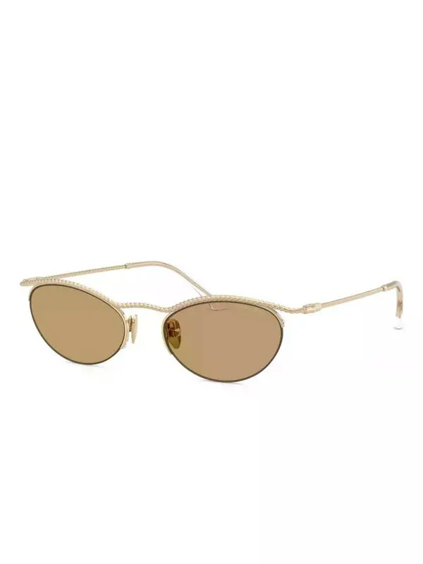 Giorgio Armani Rope-detailed Oval-frame Sunglasses