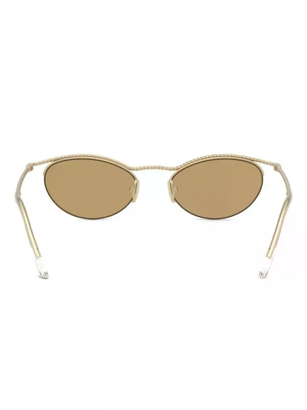 Giorgio Armani Rope-detailed Oval-frame Sunglasses