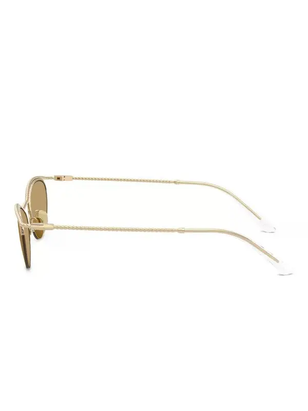 Giorgio Armani Rope-detailed Oval-frame Sunglasses