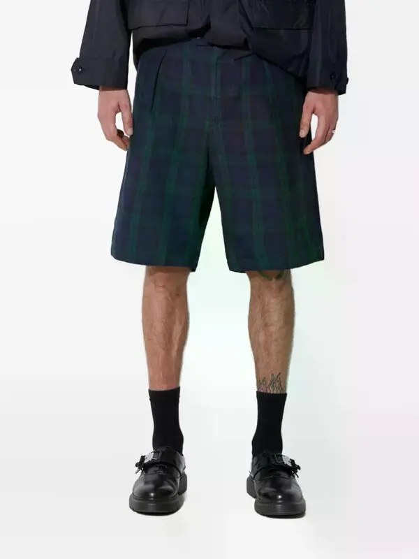 Engineered Garments Pleated Tartan Shorts