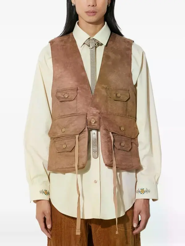 Engineered Garments Buttoned Multi-pocket Gilet