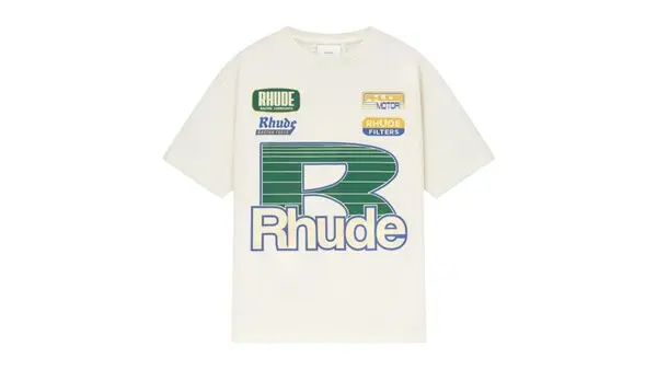 Rhude Roadway Racing Tee Shirt - White