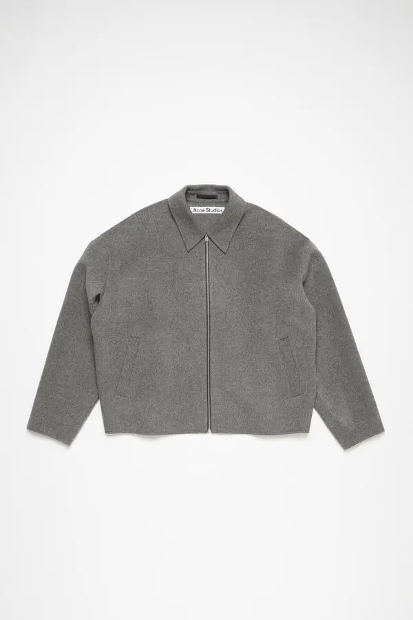 Acne Studios Wool Zip-up Jacket - Grey Melange