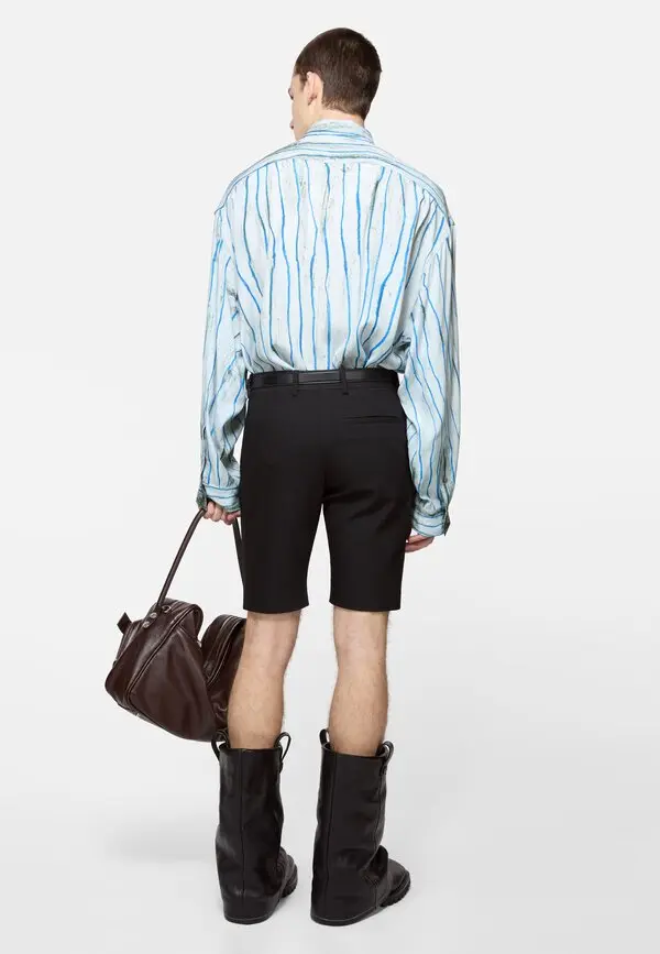 Acne Studios Tailored Wool Pinstripe Shorts