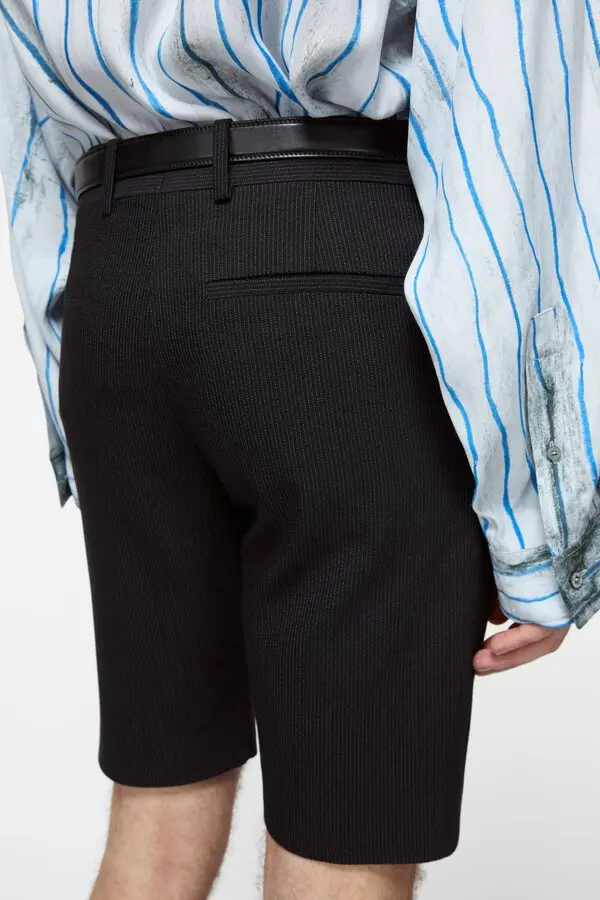 Acne Studios Tailored Wool Pinstripe Shorts