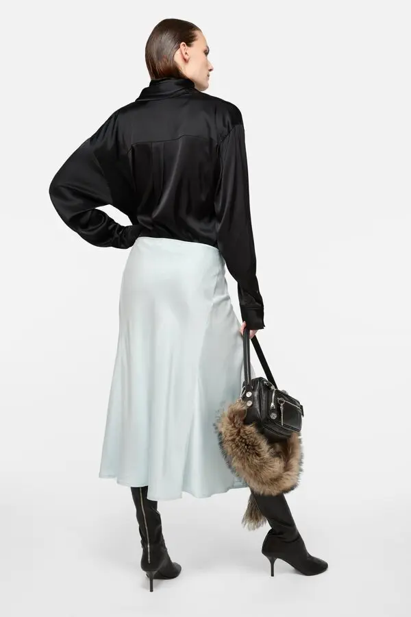Acne Studios Silk Wrap Midi Skirt
