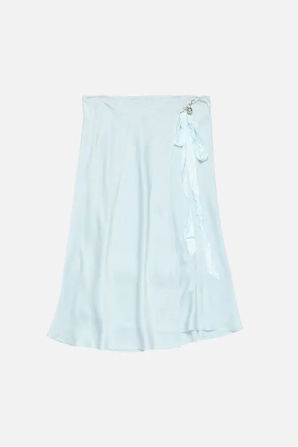 Acne Studios Silk Wrap Midi Skirt