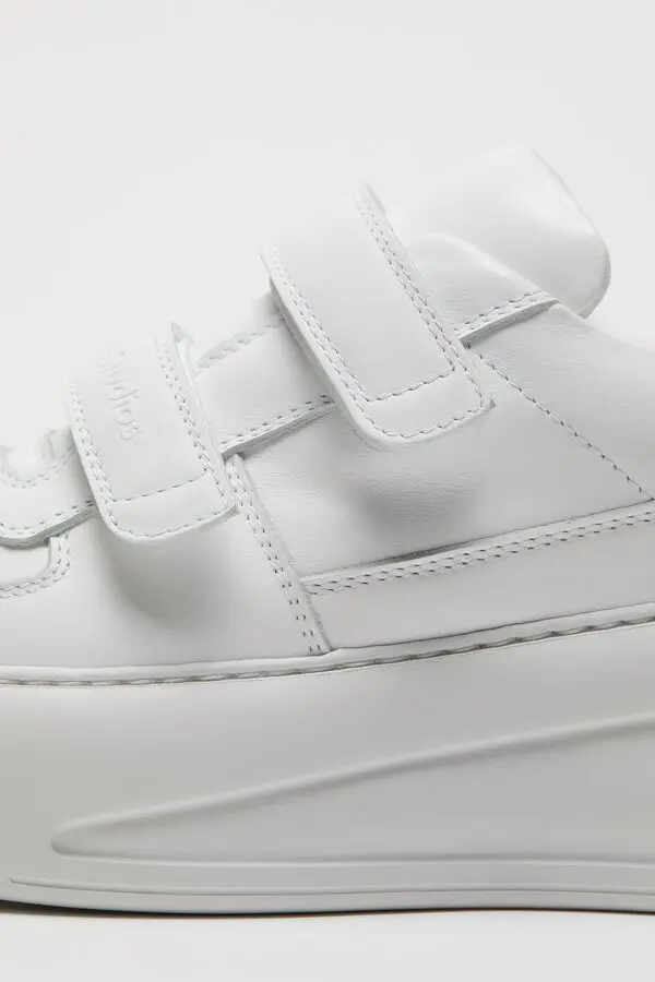 Acne Studios Velcro Strap Platform Sneakers - Optic White,optic White