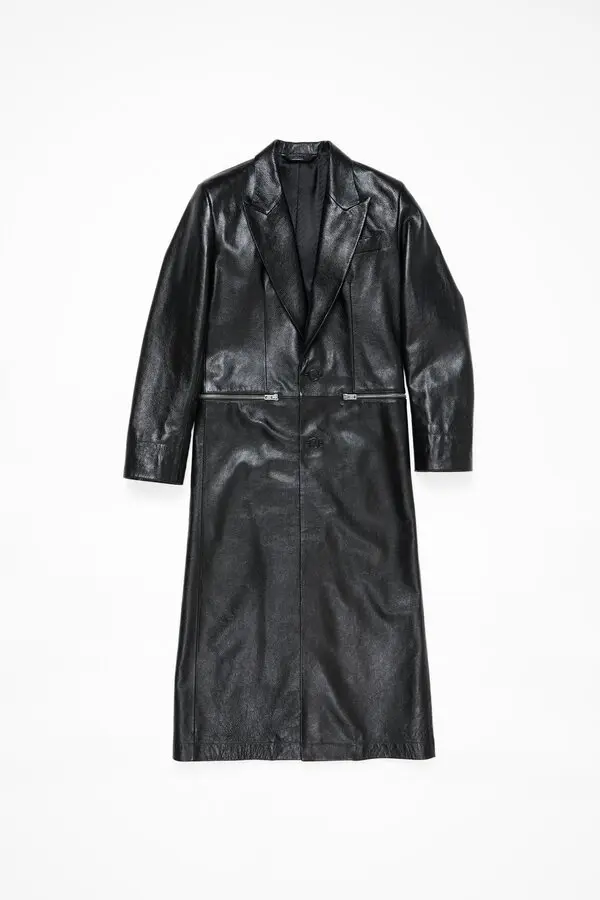 Acne Studios Single-breasted Leather Coat