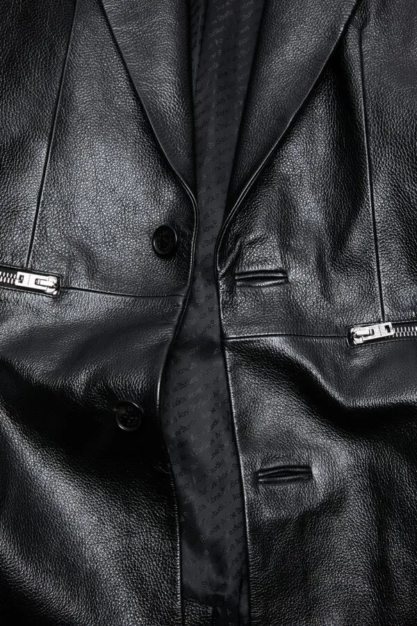 Acne Studios Single-breasted Leather Coat