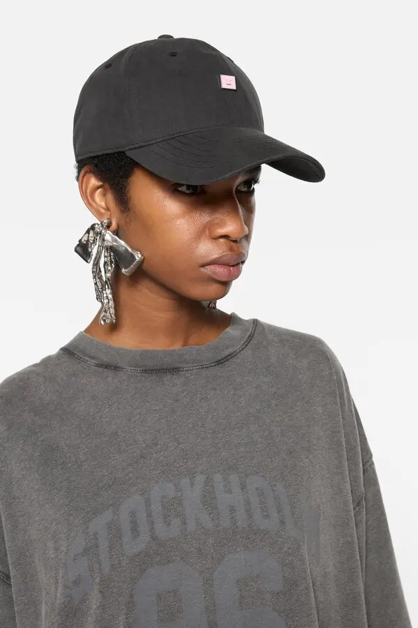 Acne Studios Face Stud Cap - Black