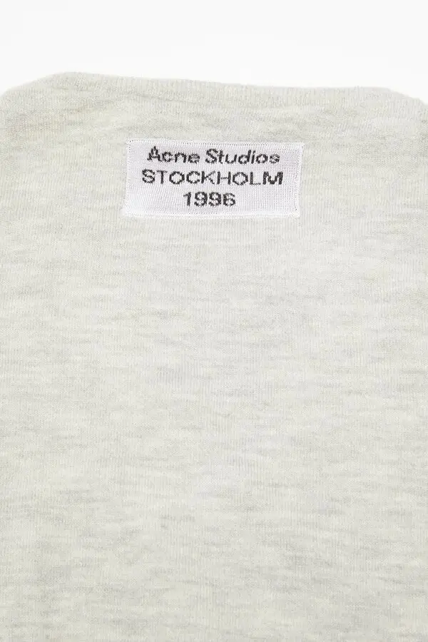 Acne Studios Crew Neck Cashmere Jumper - Light Grey Melange