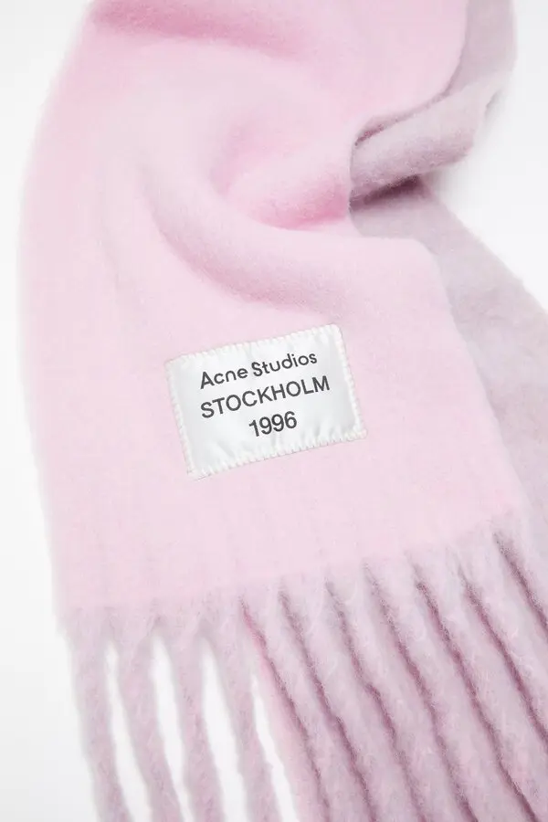 Acne Studios Bicolour Alpaca Scarf - Pink,lilac