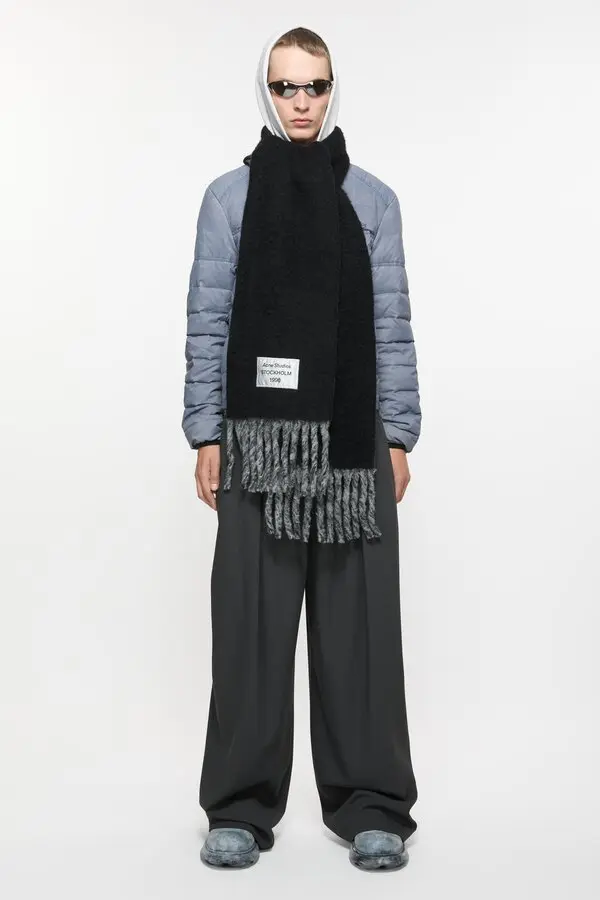 Acne Studios Bicolour Alpaca Scarf - Black,grey