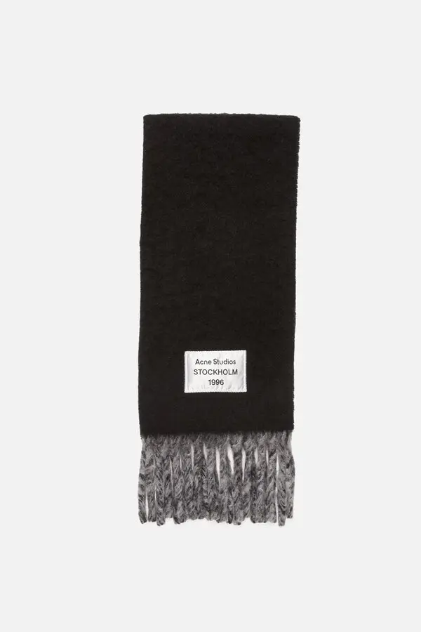 Acne Studios Bicolour Alpaca Scarf - Black,grey