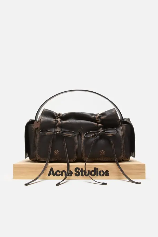 Acne Studios Multipocket Shoulder Bag - Dark Brown,beige
