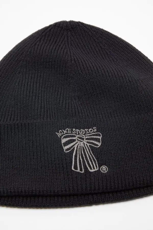 Acne Studios Merino Wool Beanie - Black