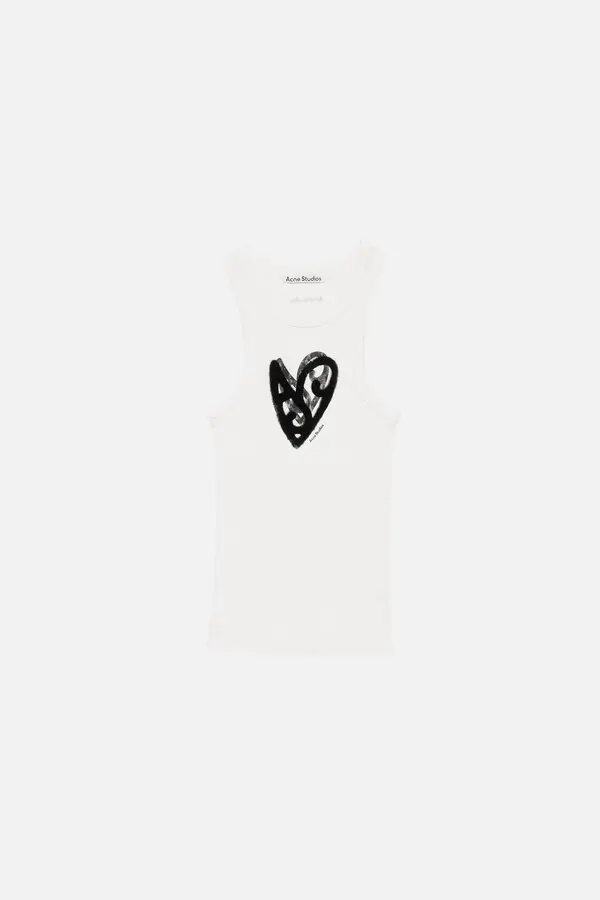 Acne Studios Logo Tank Top - Optic White