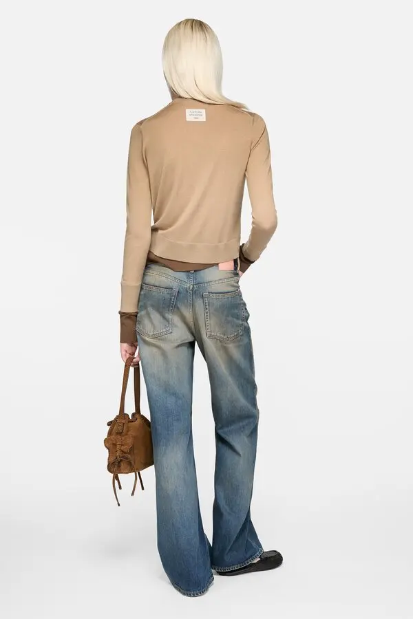 Acne Studios Layered Silk Blend Cardigan