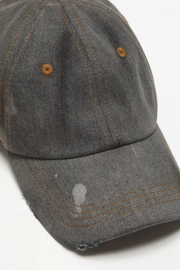 Acne Studios Denim Baseball Cap - Black