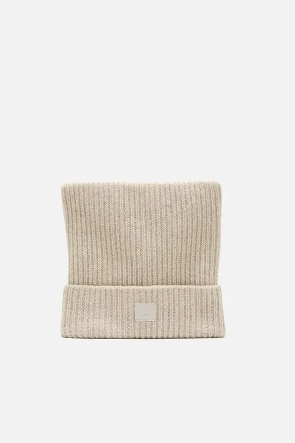 Acne Studios Face Logo Wool Beanie