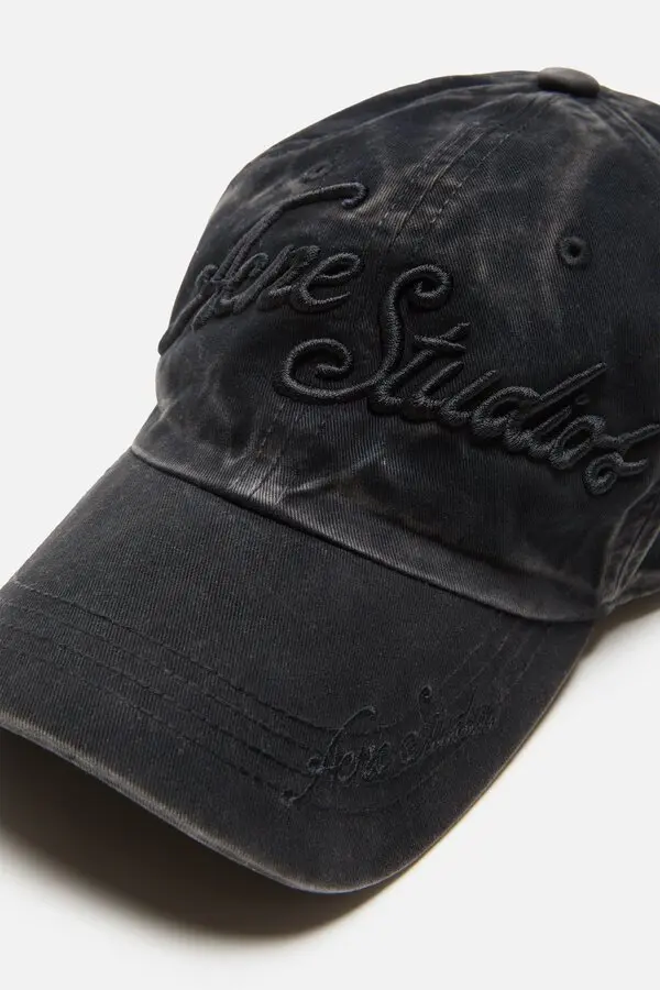 Acne Studios Embroidered Logo Baseball Cap - Black