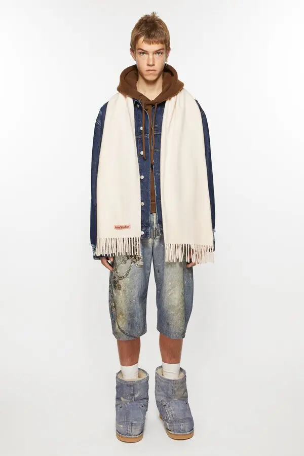 Acne Studios Fringe Wool Scarf – Narrow