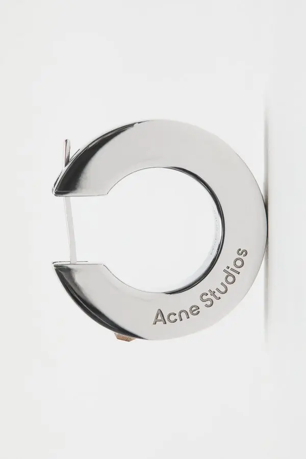 Acne Studios Crystal Hoop Earrings - Silver