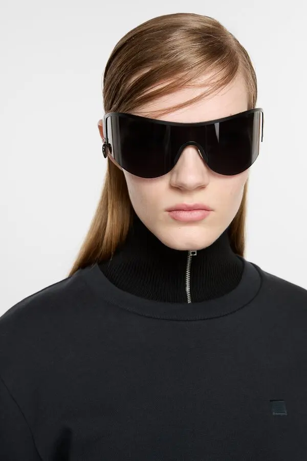 Acne Studios Metal Frame Shield Sunglasses - Black,black