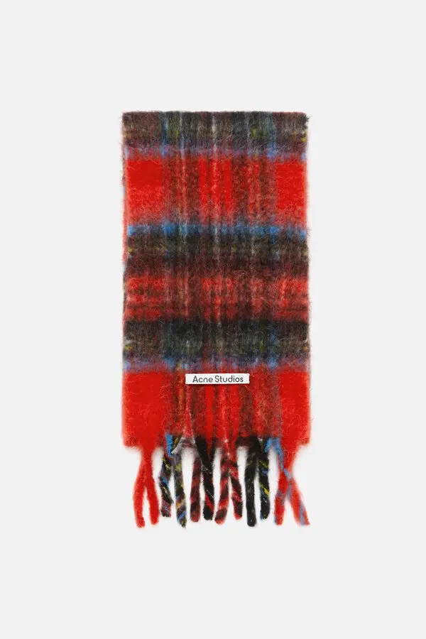 Acne Studios Mohair Check Scarf