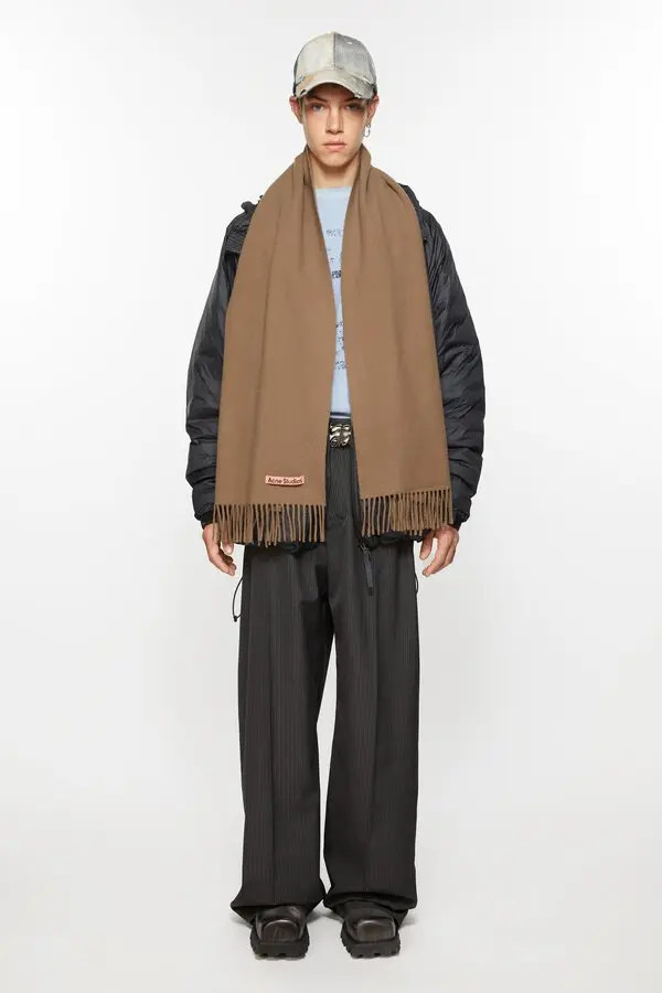 Acne Studios Fringe Wool Scarf – Narrow