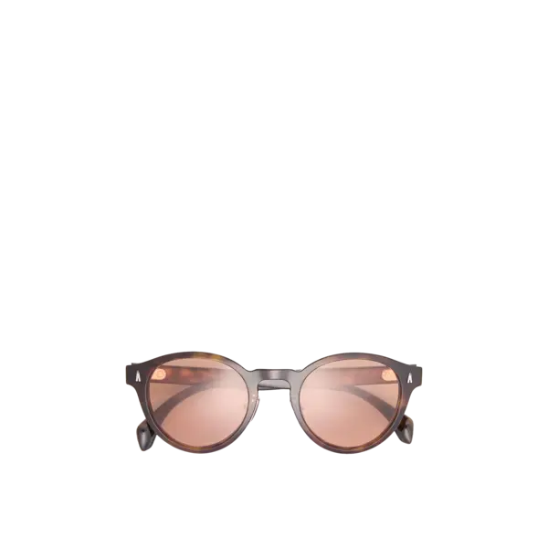 Moncler Ember Round Frame Sunglasses - Brown