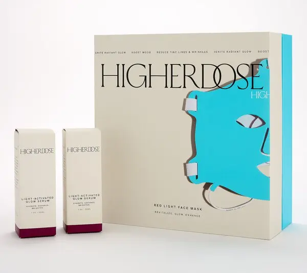 HIGHERDOSE Red Light Face Mask W/ Light- Activated Kit