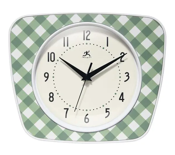 INFINITY Instruments Plaid Trapezium Wall Clock