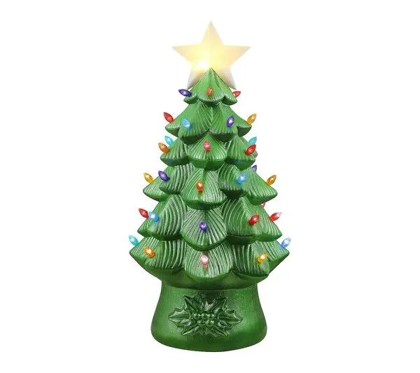MR. CHRISTMAS 40in Blow Mold Nostalgic Round Tree - One-color